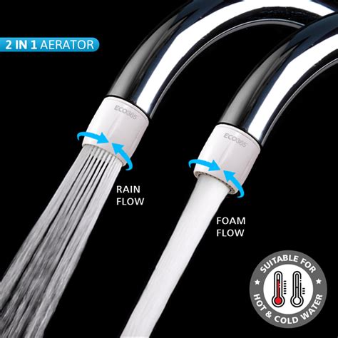 White Switch Aerator Dual Flow — Eco365