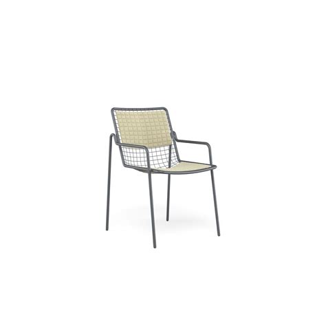 Rio R50 Steel Chair With Armrests By Emu Design Emanuel Gargano
