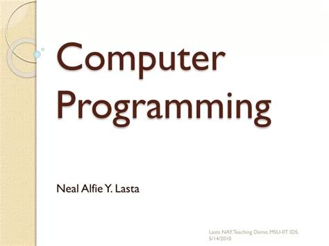 Ppt Computer Programming Powerpoint Presentation Free Download Id2141832