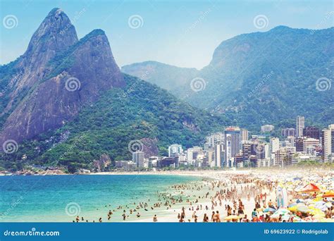 Ipanema Beach In Rio De Janeiro Brazil Editorial Photography Image
