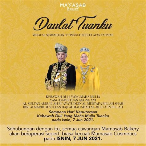Aisha Mamasab Selamat Hari Keputeraan Yang Di Pertuan Facebook