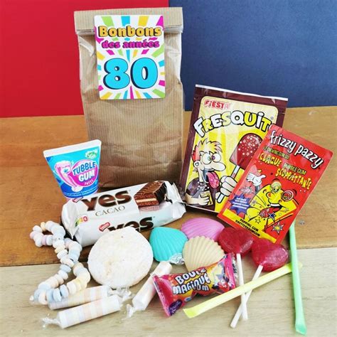 Sachet De Bonbons Rétro Des Années 80 Sachet De Bonbon Bonbon Personnalisé