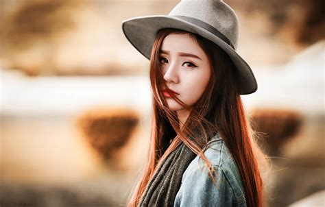 Wallpaper Look Girl Background Model Portrait Hat Makeup