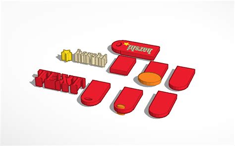 3d Design Key Chain Tinkercad