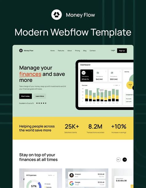 money flow saas html5 responsive website template
