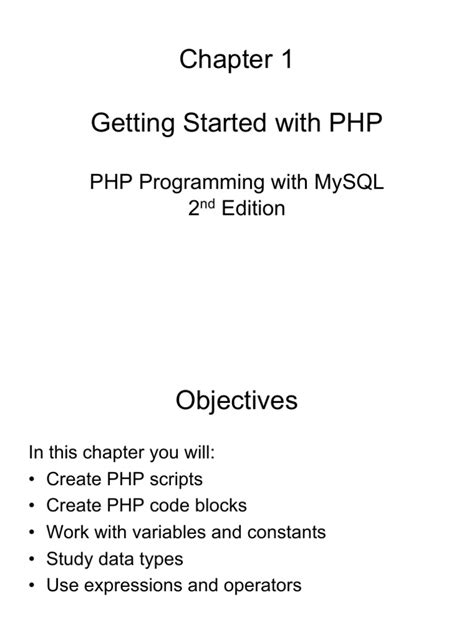 Getting Started With PHP | PDF | Php | World Wide Web
