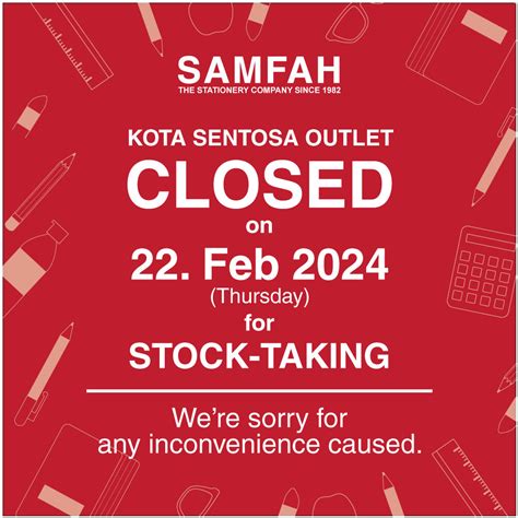 📣 Announcement 📣 Dear Valued Samfah Enterprise