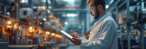 Premium Photo An Employee At A Contemporary Manufacturing Generative Ai