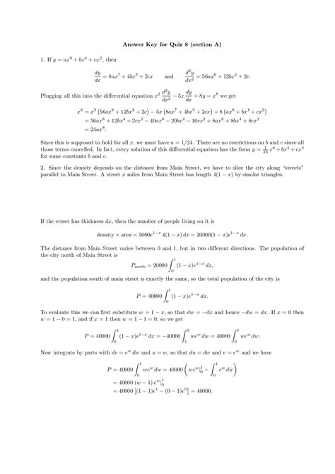 Restrictions Calculus Solved Quiz Docsity