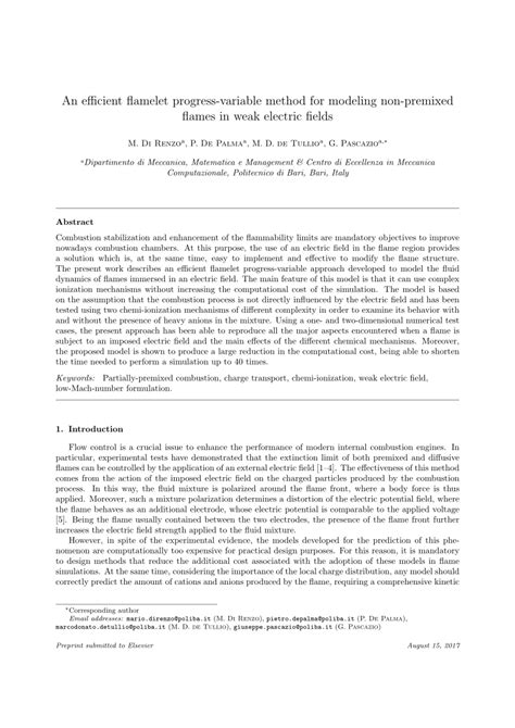 pdf an efficient flamelet progress variable method for modeling non