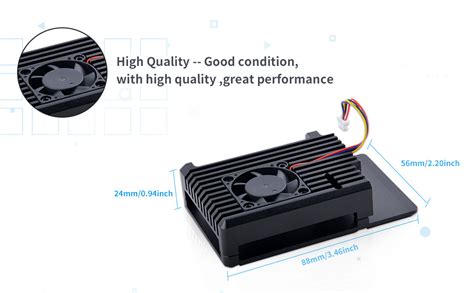 Geeekpi Armor Case With Fan For Raspberry Pi 5 Aluminum