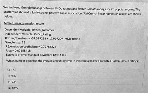 We Analyzed The Relationship Between Imdb Ratings And Rotten Tomato