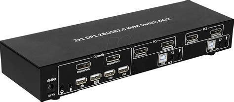 IDA-DP-KVM2: KVM-Switch, DisplayPort, 2-Port, Dual-View bei reichelt ...