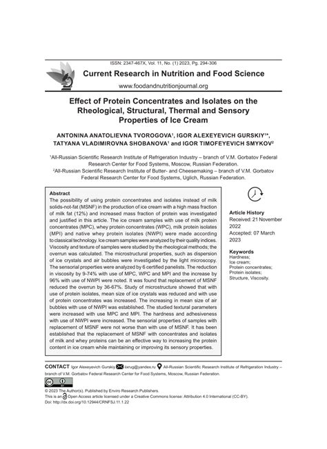 Pdf Effect Of Protein Concentrates And Isolates On The Rheological