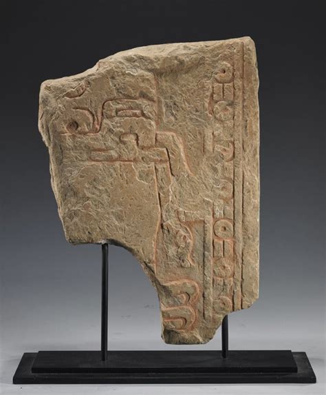A Rare Chavin Stone Stele Section Pre Columbian Peru 1200 Bce