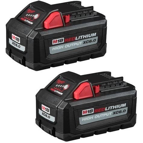 Milwaukee M18 18v Lithium Ion High Output Xc 6 0 Ah Redlithium
