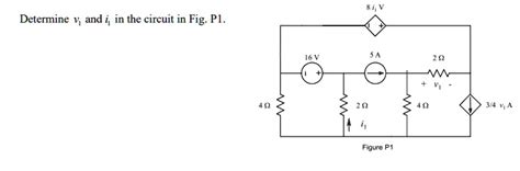 Determine V And I In The Circuit In Fig P1 2 34 V A Figure P1