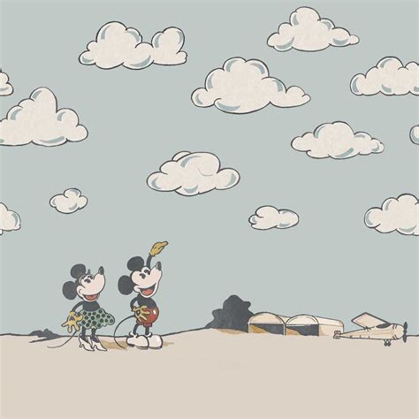 Papel Mural Mickey En Las Nubes Imediterranea