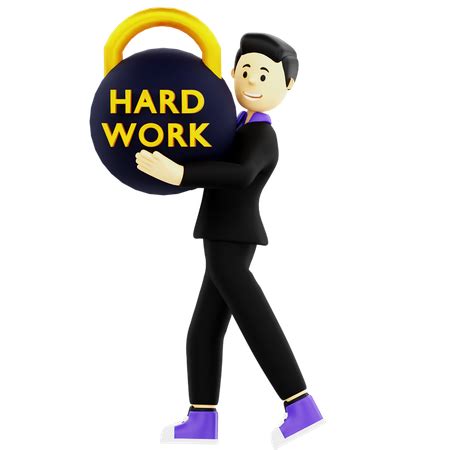 933 Hard Work Emoji 3d Illustrations Free Download In Png Blend
