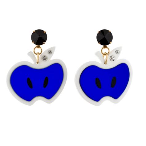 Miu Miu Blue Apple Plexiglass Earrings 4element