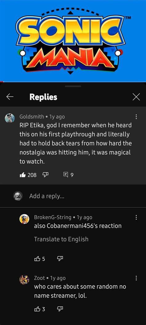 I Was Already A Sonic Fan And Listened To These Tracks Long Before Etika