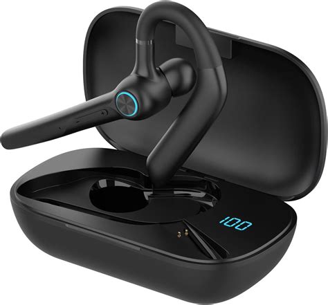 eppfun Bluetooth 5.2 Headset, Single-Ear Wireless Headset Built in Dual ...