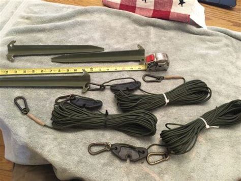 3 Military Radio Usmc Antenna Mast Tower Guy Wire Rope Stakes Tensioners 66 4544223210