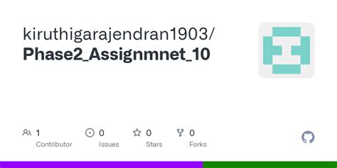 Github Kiruthigarajendran1903phase2assignmnet10