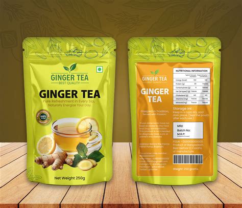 Ginger Tea Packaging Design Behance