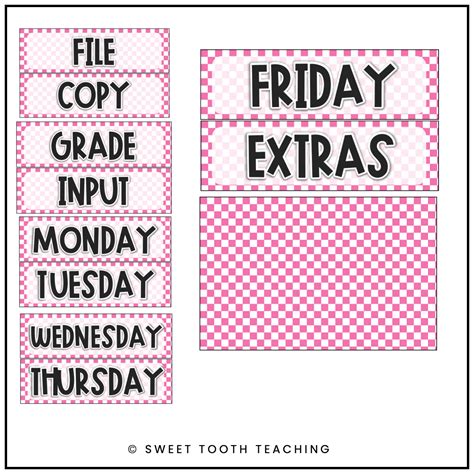 Groovy Classroom Drawer Labels For Rolling Cart Shop Sweet Tooth Teaching