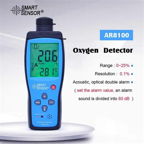 Oksigen Meter Tester O2 Oxygen Detector Digital Smartsensor Ar8100 Toko Online Murah Mudah