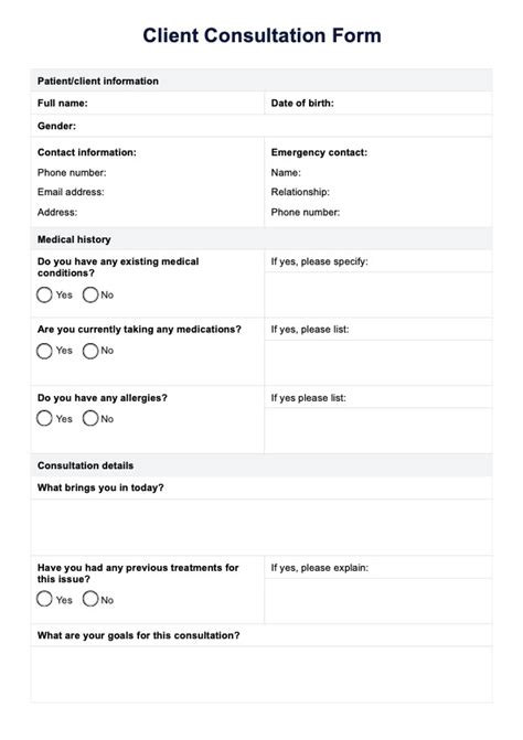 Consultation Templates And Example Free Pdf Download
