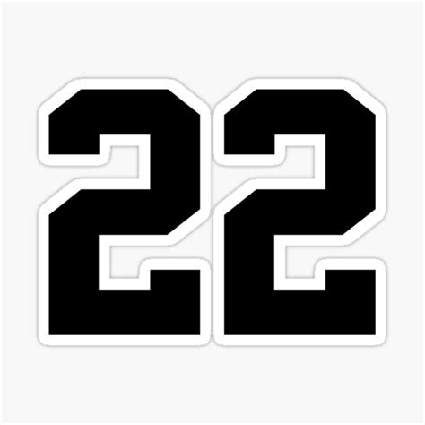 Number 22 Stickers Redbubble