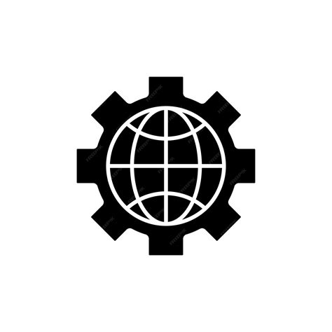 Premium Vector Globalization Icon Set World Network Trade Vector Symbol In A Black Filled And