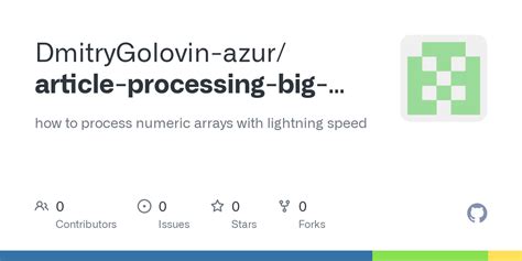Github Dmitrygolovin Azurarticle Processing Big Numeric Arrays In