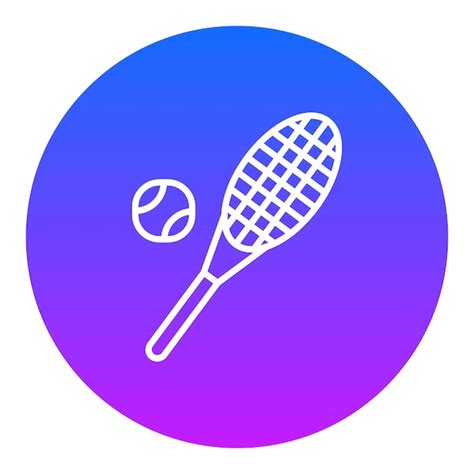 테니스 라켓 아이콘 프리미엄 벡터