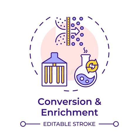 Conversion And Enrichment Multi Color Concept Icon Stock Vector