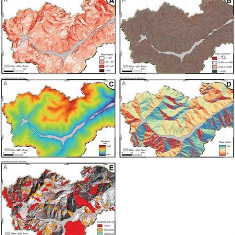 Geomorphological Parameter Maps Of The Upper Susa Valley A Slope