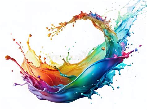 A Stunning Abstract Minimalist Water Splash Vibrant Colors Explode In A