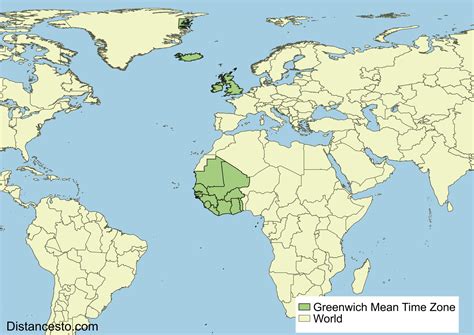 Pellizco De Simpático Greenwich Mean Time Zone Map Carrete Trama Cerveza Inglesa
