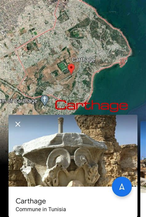 Map Of Carthage Tunisia