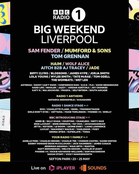 Bbc Radio 1 Big Weekend Liverpool Sunday Northern Exposure