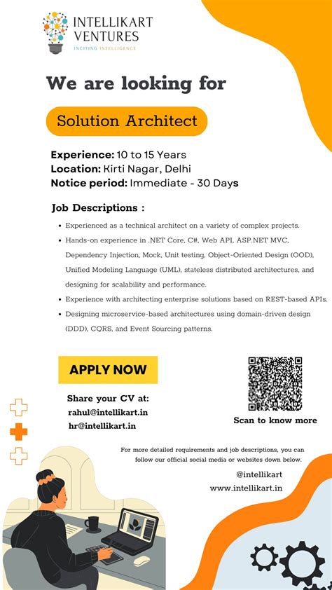 Solutionarchitect Techskills Dotnetcore Csharp Aspnet Devopsengineer Intellikart