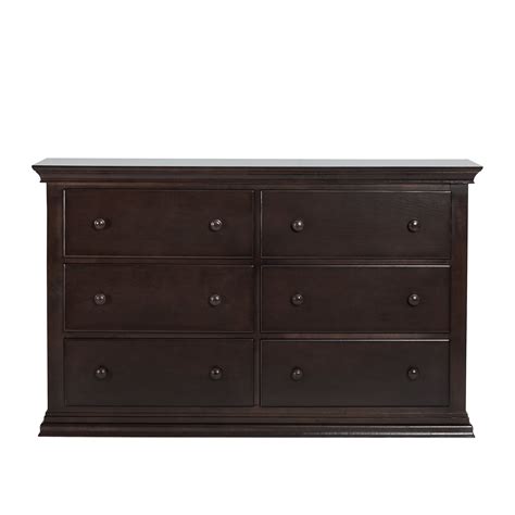 Universal 6 Drawer Dresser Espresso Espresso Solid Wood