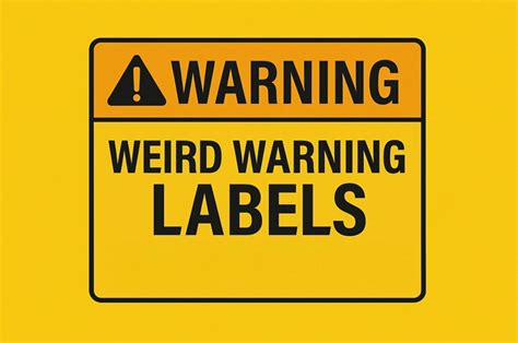Weird Warning Labels You Wont Believe Are Real