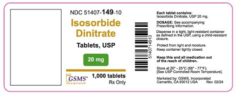 Isosorbide Dinitrate Tablets Usp