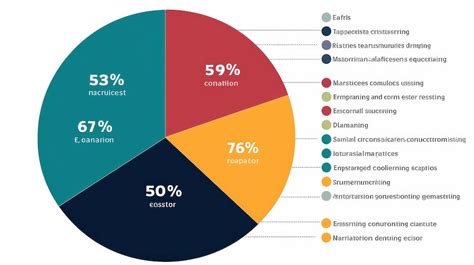 Premium Photo Schematic Pie Chart With Colored Sectors Illustrating