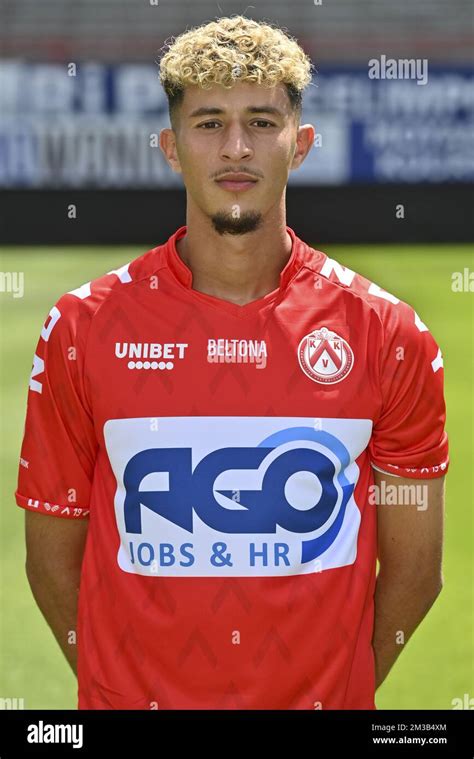 Kortrijks Amine Benchaib Poses For The Photographer At The 2022 2023