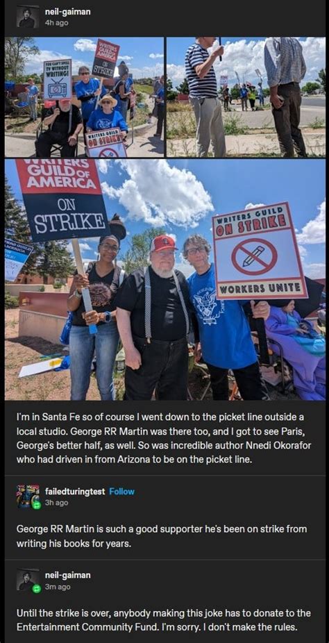 Grrm Was On Strike From Writing Before It Was Cool Rfreefolk