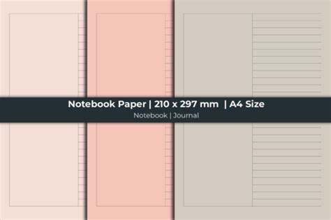 Notebook Lined Paper Bundle Journal Graphic By Sumon Chandra Creative Fabrica